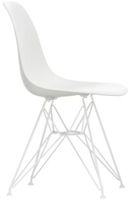 Výprodej Vitra designové židle DSR - skořepina bílá, ponož bílá lakovaná