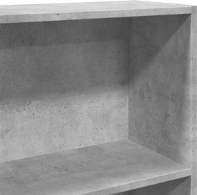 Knihovna betonově šedá 80 x 30 x 189 cm kompozitní dřevo 3314672