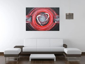 Gario Ručně malovaný obraz Postavy v červeném kruhu Rozměry: 120 x 80 cm