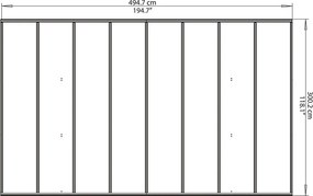 Hliníkový přístřešek s obloukovou střechou Palram Arizona 5000