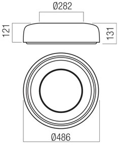 Redo 01-3940 - LED Stropní svítidlo DIP LED/30W/230V CRI 90 pr. 48,6 cm bílá