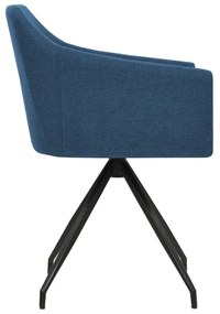 Petromila Otočné jídelní židle 2 ks modré textil