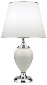Orion LA 4-1229 - Stolní lampa OVUM 1xE27/40W/230V 48 cm keramika bílá/chrom