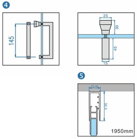 BPS-koupelny Čtvercový sprchový kout HYD-SK01D 100x100 bílá/transparent - bez vaničky