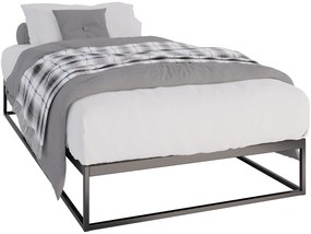 Kovová postel Scala ~ 200x100, v25 cm - Černá