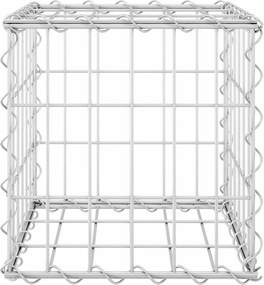 Gabionový vyvýšený záhon krychle ocelový drát 30 x 30 x 30 cm 145648