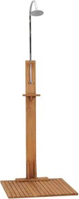 Zahradní sprcha 75 x 75 x 210 cm masivní teakové dřevo 312276