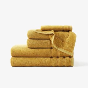Goldea bambusový ručník/osuška bamboo lux - zlatý 70 x 140 cm