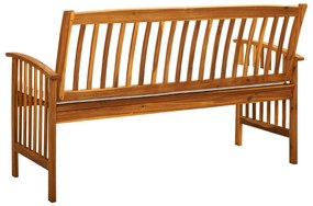 Zahradní lavice s poduškou 147 cm masivní akáciové dřevo,  312134