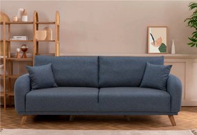 Hanah Home Třímístná pohovka HERA tmavě modrá 237 cm