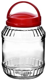 Skleněná nádoba na potraviny Basic Red 2l