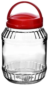 Skleněná nádoba na potraviny Basic Red 2l