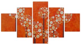 Obraz - Oranžový les (125x70 cm)