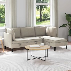 Sada nábytku do obývacího pokoje 4 ks Ovesná Textil 3413785