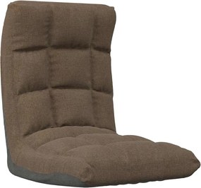 Skládací lenoška na podlahu hnědá textil 336587