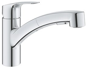 Vima Dřezový set Grohe 5/A- Granitový dřez, s odkapávací plochou, 78x48cm, Písková + Dřezová baterie Grohe Eurosmart