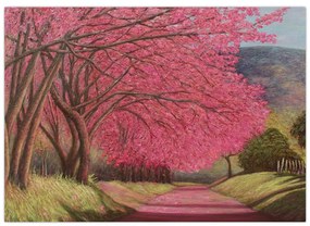 Obraz rozkvetlých stromů (70x50 cm)