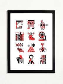 Jozef Tušan | Tools Rám: Bílý, Velikost: 100 x 70 cm