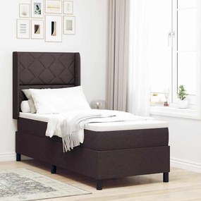 Postel s boxspringem s polštářem Tmavě hnědá 200 x 80 cm textil 3341675