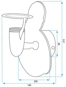 Toolight Nástěnné svítidlo PIRATE YELLOW 4717