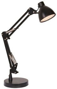 Černá kovová stolní lampa Halo Design Bronx 55 cm