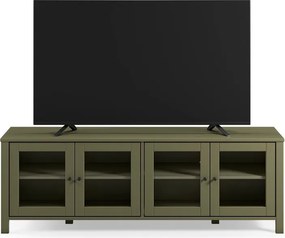 Zelený TV stolek z borovicového dřeva 150x50x40 cm Alessandra – Marckeric