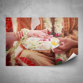 Plakát - Květiny na ruce (60x40 cm) - PopyDesign