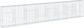 Gabionový koš s víkem 800 x 50 x 150 cm pozinkované železo 3295161