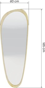 Nástěnné zrcadlo Sogno 165 cm z masivu hnědé