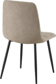 Sada 2 jídelních židlí Antibes manšestr – taupe