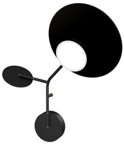 Nástěnná lampa Ballon 3 pravostranná, více variant - TUNTO Model: černý rám a krycí část, panel překližka černé barvy