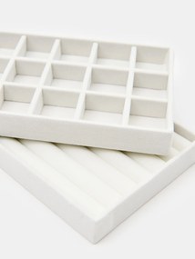 Sinsay - Sada organizérů na šperky 2 pack - krémová