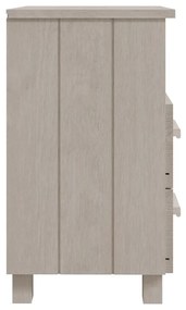 Noční stolek HAMAR bílý 40 x 35 x 62 cm masivní borové dřevo
