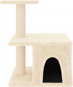 Škrabadlo pro kočky se sisalovými sloupky krémové 48 cm 171786