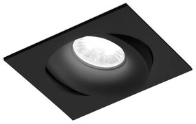 Wever & ducré čtvercové stropní vestavné svítidlo ron ceiling rec 1.0 led 1800-3000k b tree černá matná