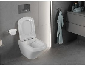 Mexen Vito, závěsné WC Rimless 54,5 x 37 cm s pomalu padajícím sedátkem z duroplastu, bílá, 30174000