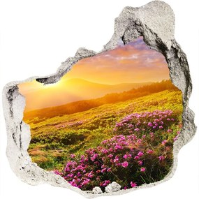 Wallmuralia Samolepící nálepka Západ slunce hory 75x75 cm