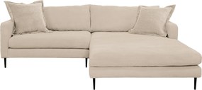 XXXLutz ROHOVÁ SEDAČKA, textil, krémová P & B - Sedací soupravy - 002330003404