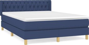 Box spring postel s matrací modrá 140x200 cm textil 3130519