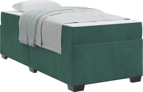 Rám postele s matrací Tmavě zelená 90 x 190 cm textil 3399263