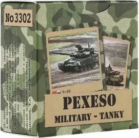 HRACÍ KARTY Pexeso Military Tanky / 80 kartiček