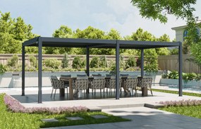 Bioklimatická pergola G21 Austin Premium 6x3 m, antracitová hliníková