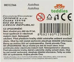 TEDDIES Autobus 25 cm / Na setrvačník / Plast / 2 barvy / od 3 let