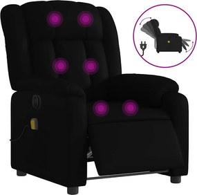 Elektrické masážní polohovací křeslo černé umělá kůže 3205257