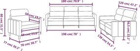 vidaXL 3dílná sedací souprava s poduškami textil [3201541] Barva: Tmavě šedá