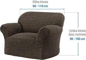 Bielastické potahy CRISTINA oříšková křeslo (š. 60 - 110 cm)