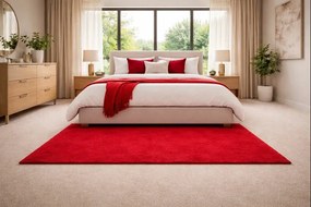 Spoltex, AKCE: 250x250 cm Kusový koberec Eton červený 15 čtverec, červená, obývací pokoj