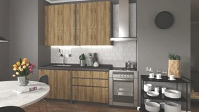 Kuchyňská sestava- IDEA- Antracit/ Řemeslný dub