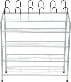 Compactor Harry Kovový botník na 18 párů bot / 69.5 x 27.5 x 88 cm