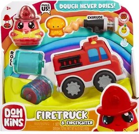MGA DohKins Hasičské auto s hasičem / Sada s modelínou / od 3 let